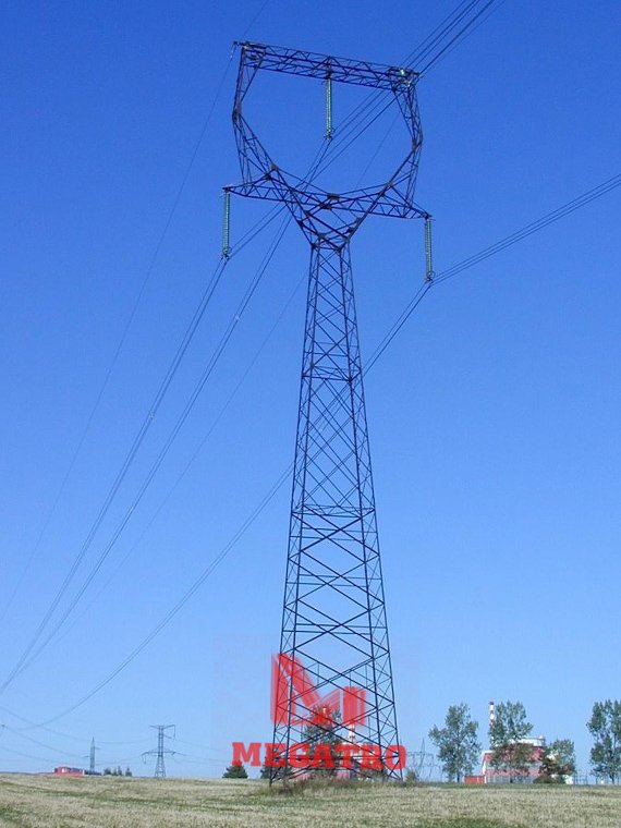 400KV gantries overhead line steel tower - Qingdao Megatro Mechanical ...