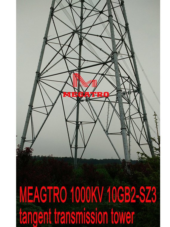 1000KV 10GB2-SZ3 tangent transmission tower - Qingdao Megatro Mechanical and Electrical ...