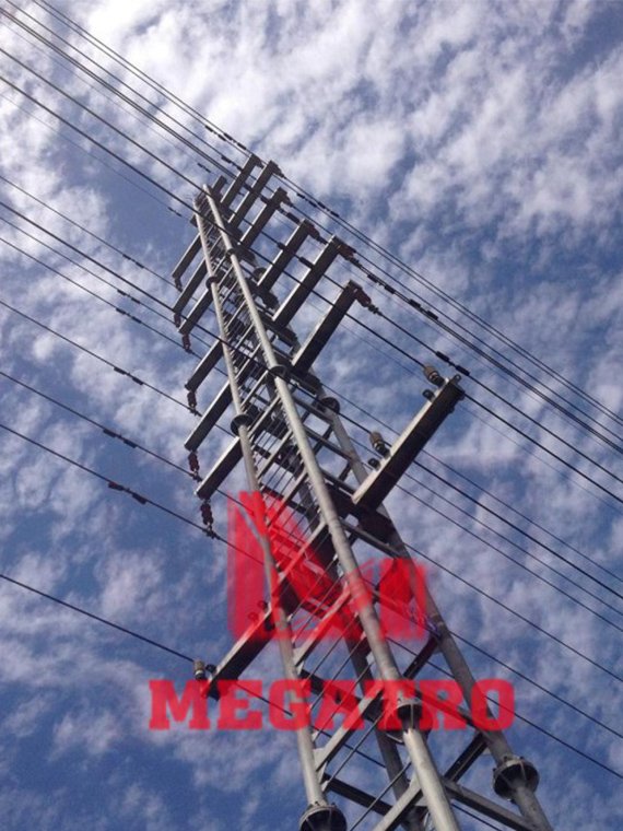 Double circuit 132KV OHL steel tower - Qingdao Megatro Mechanical and ...