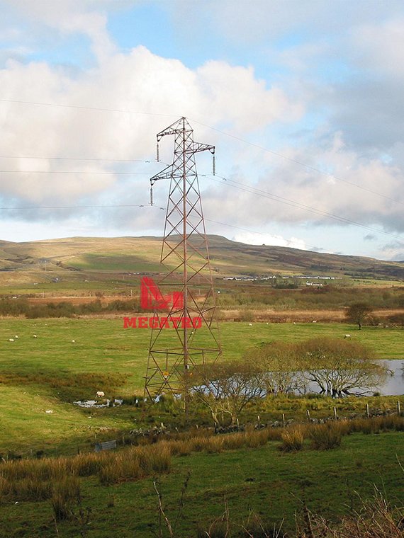 132KV Single circuit line steel tower - Qingdao Megatro Mechanical and ...