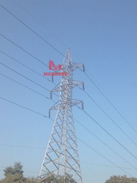 Megatro 66kv 06b4-Sz3 DC Tangent Transmission Tower - Qingdao Megatro ...